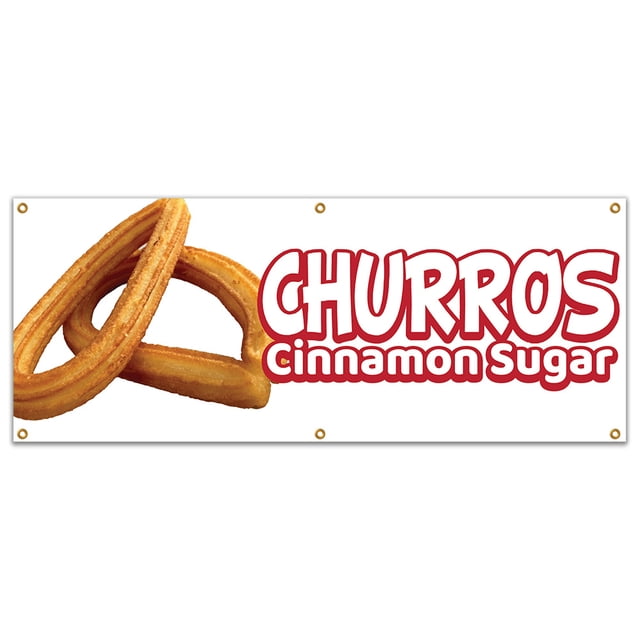 SignMission B-72 Churros Cinnamon Sugar19 72 in. Concession Stand Food ...