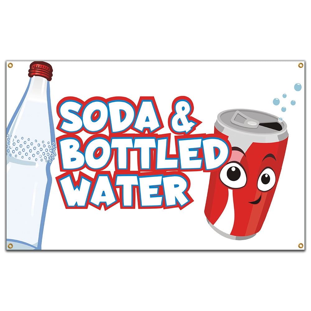 SignMission B-72 Soda & Bottled Water19 72 in. Concession Stand Food ...