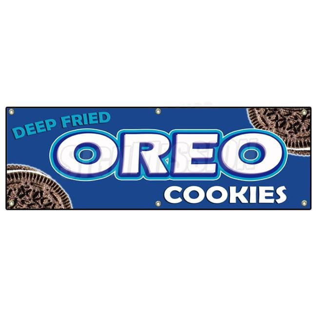 SignMission 72 in. Deep Fried Oreos Banner Sign - Warm Fresh Homemade ...