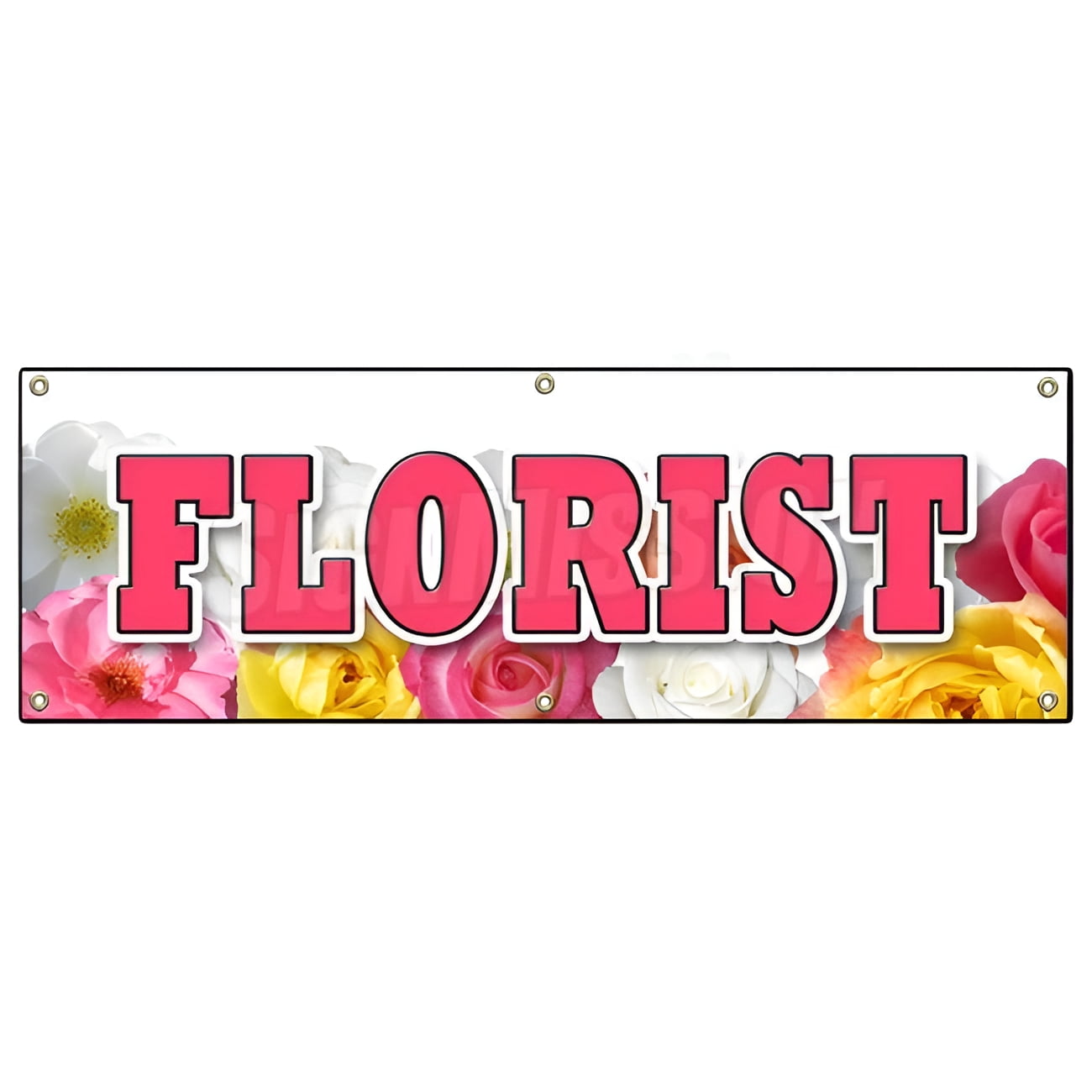 72" FLORIST BANNER SIGN roses flower shop arrangements delivery fresh ...