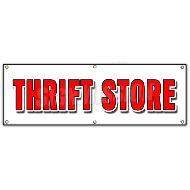 SignMission 72 in. Thrift Store Banner Sign - Clothing Furniture ...