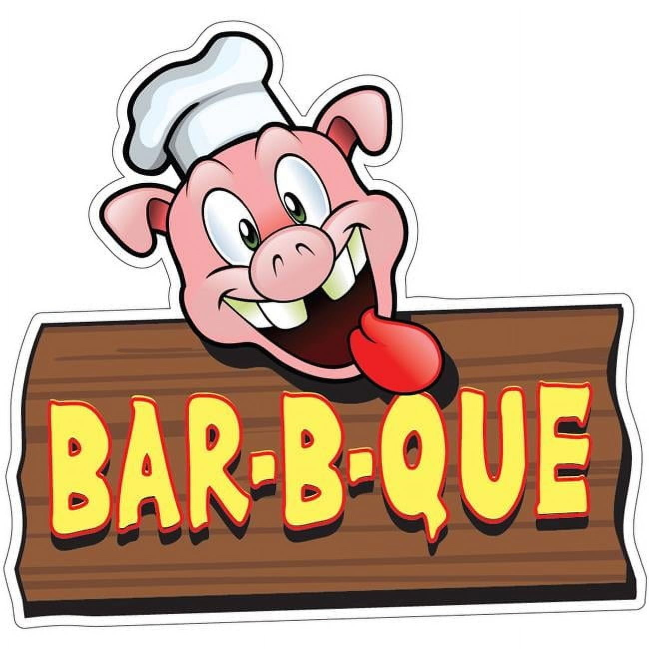 SignMission 8 in. Decal Concession Stand Food Truck Sticker - Bar-B-Que ...