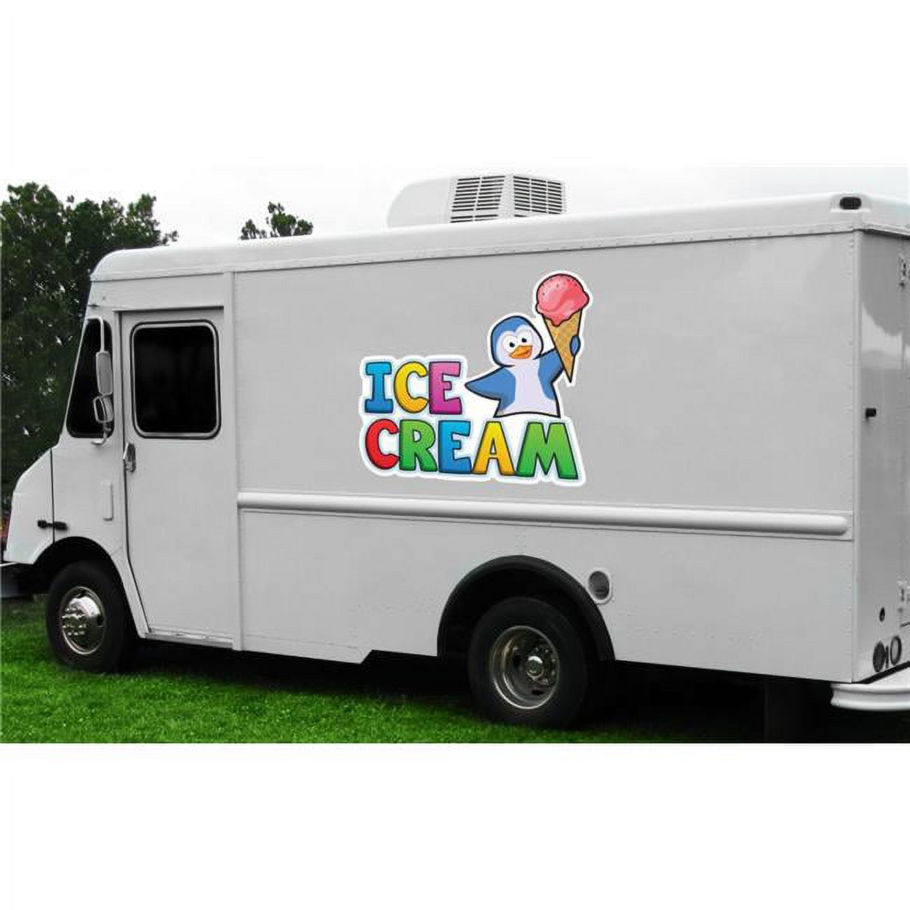 SignMission 8 in. Ice Cream 1 Concession Decal Sign - Cart Trailer ...