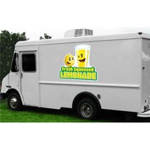 8 in. Hot Buttered Popcorn Concession Decal Sign with Cart Trailer ...