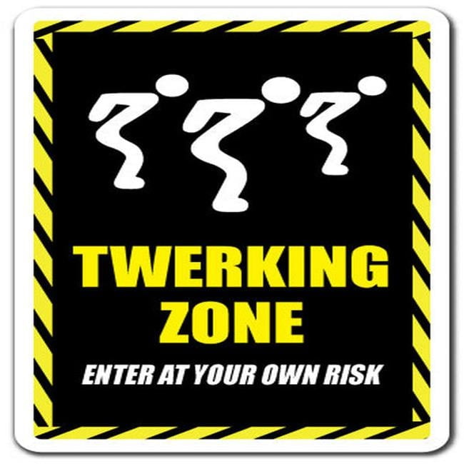 TWERKING ZONE Aluminum Sign dancing dance floor sexy DJ music hip hop ...