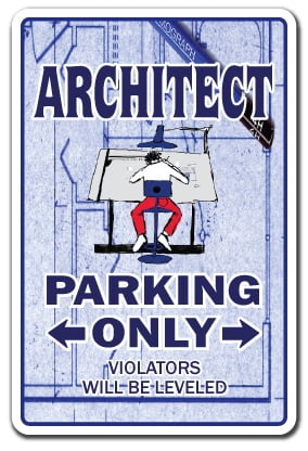 SignMission 8 x 12 in. Architect Decal Parking Decals - Blueprint ...
