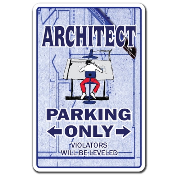 SignMission 8 x 12 in. Architect Decal Parking Decals - Blueprint ...