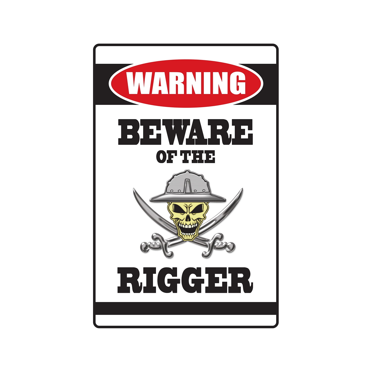 SignMission 8 x 12 in. Beware of the Rigger Warning Decal - Offshore ...