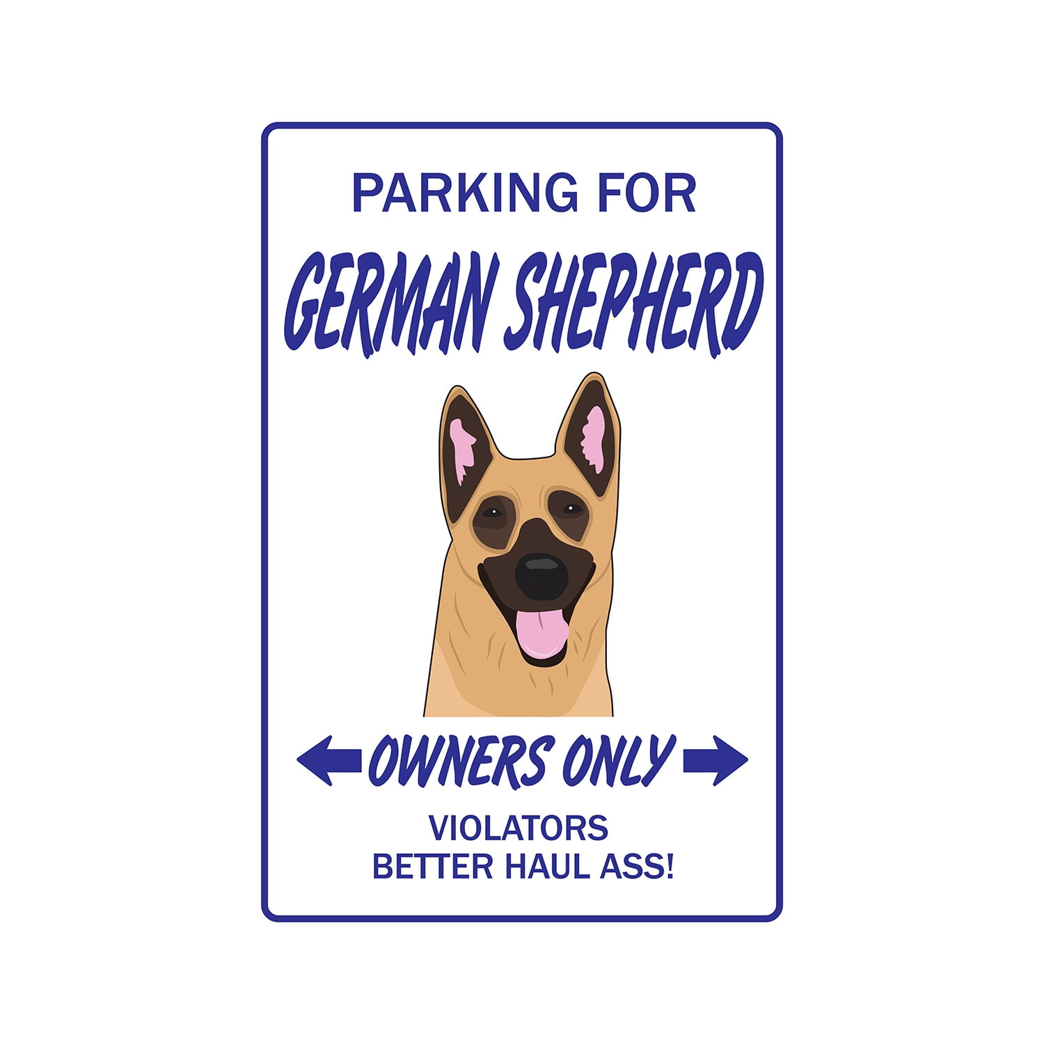 SignMission 8 x 12 in. Decal - German Shepherd - Dog Pet Parking Lover ...