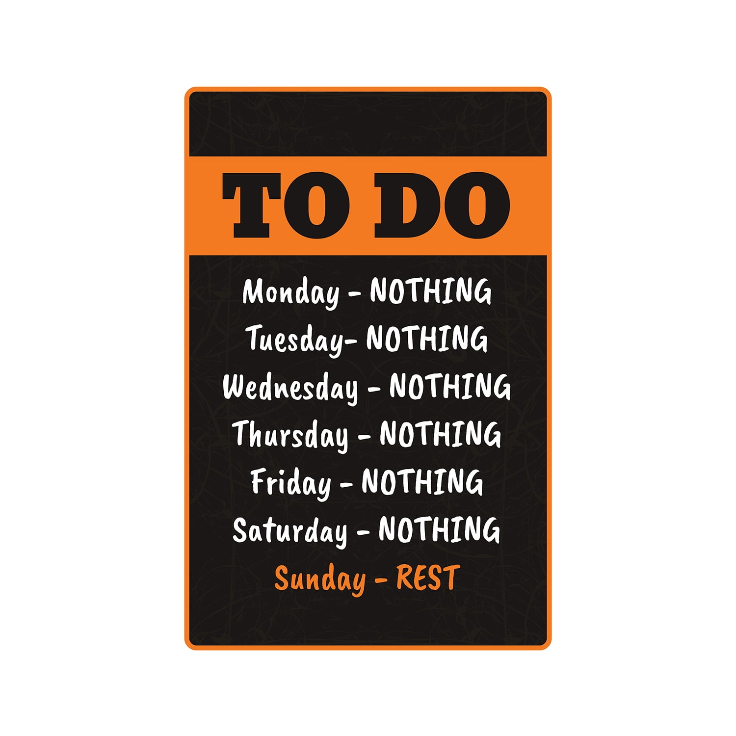 TO DO LIST Sign organize list lazy signs | Indoor/Outdoor | 12" Tall ...