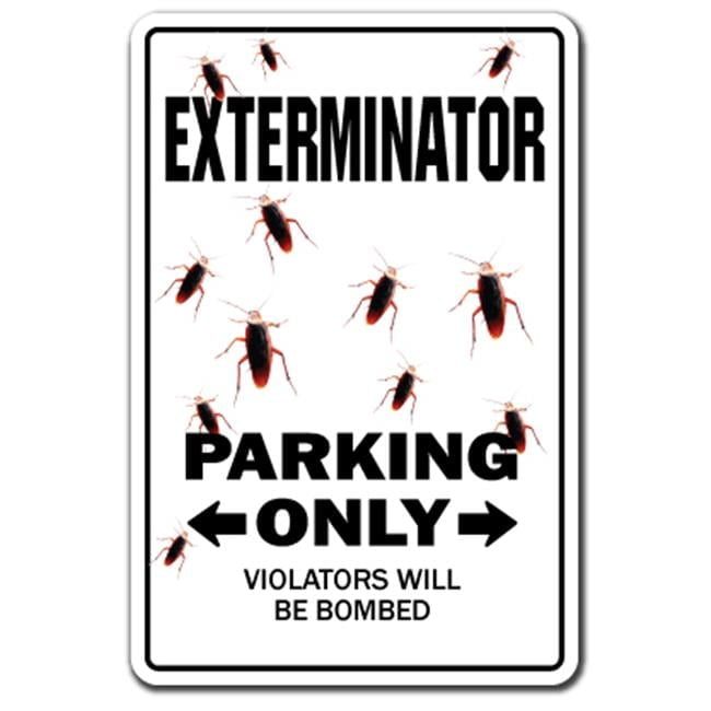 SignMission 8 x 12 in. Exterminator Decal - Parking Bugs Pest Control ...