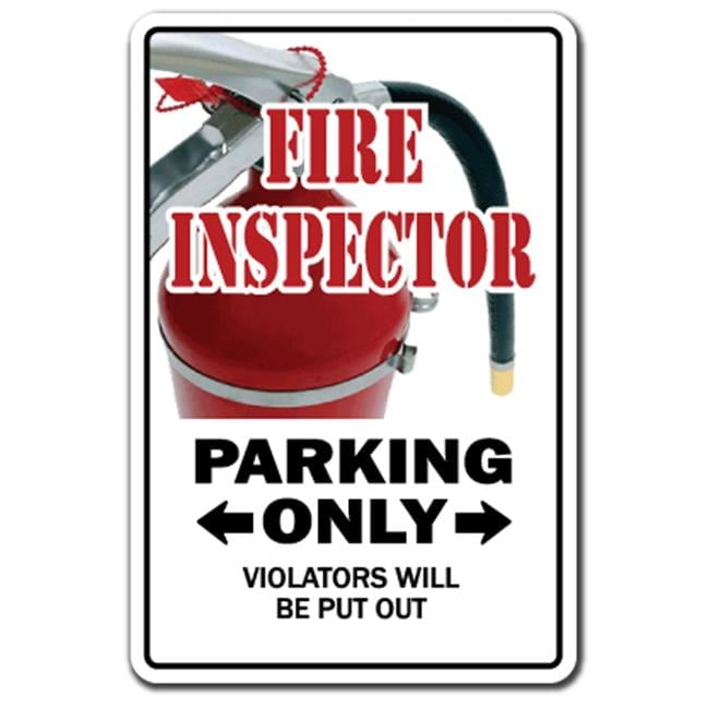 SignMission 8 x 12 in. Fire Inspector Decal - Fireman Engine Inspect ...