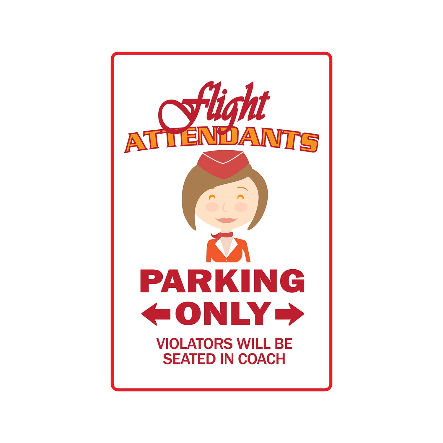 SignMission 8 x 12 in. Flight Attendants Decal - Hostess Stewardess ...