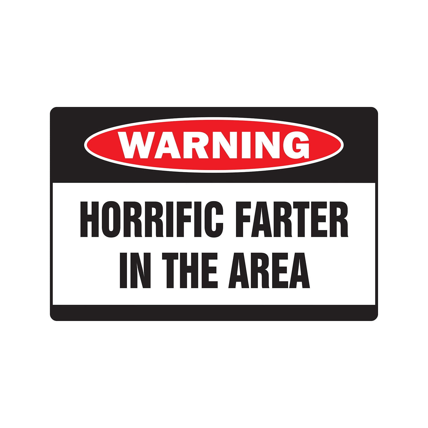SignMission 8 x 12 in. Horrific Farter Warning Decal - Smell Stink Fart ...
