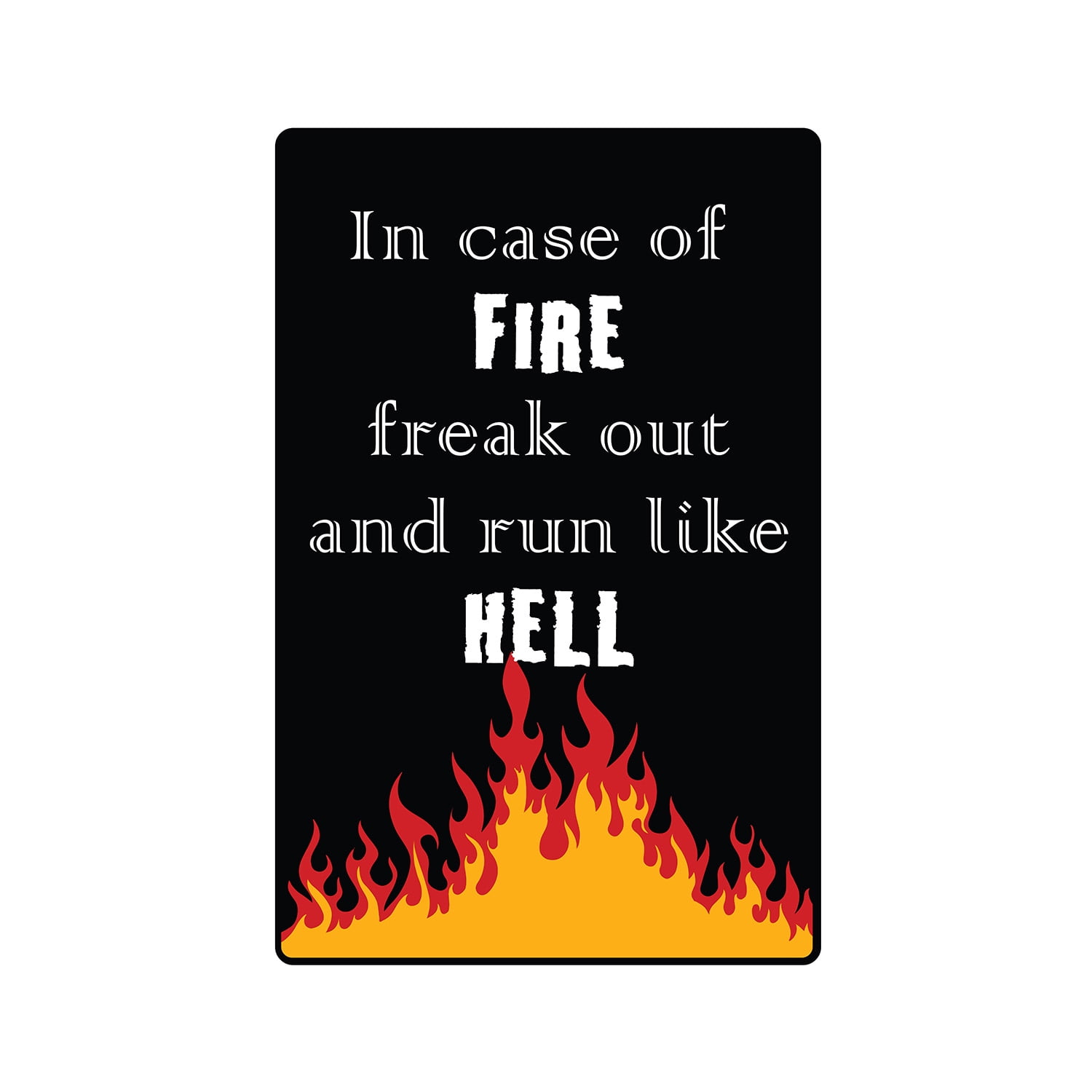 SignMission 8 x 12 in. In Case of Fire Warning Decal - Firefighter Fire ...