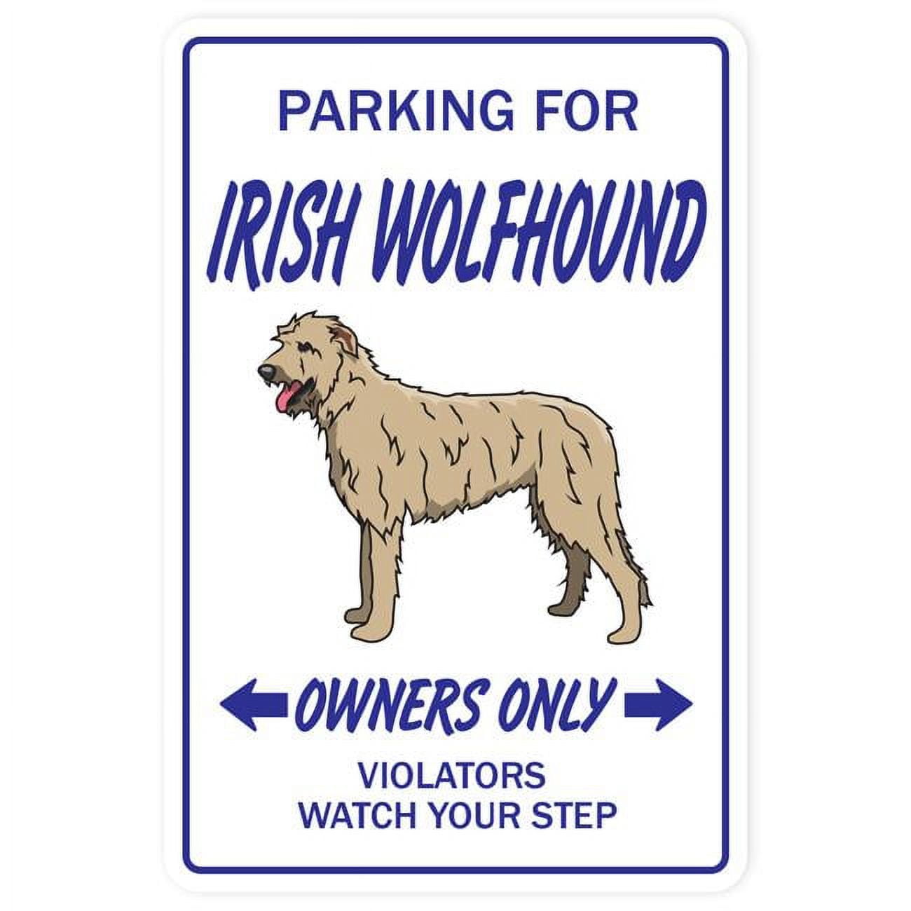 SignMission 8 x 12 in. Irish Wolfhound Sign Dog Pet Parking Signs ...