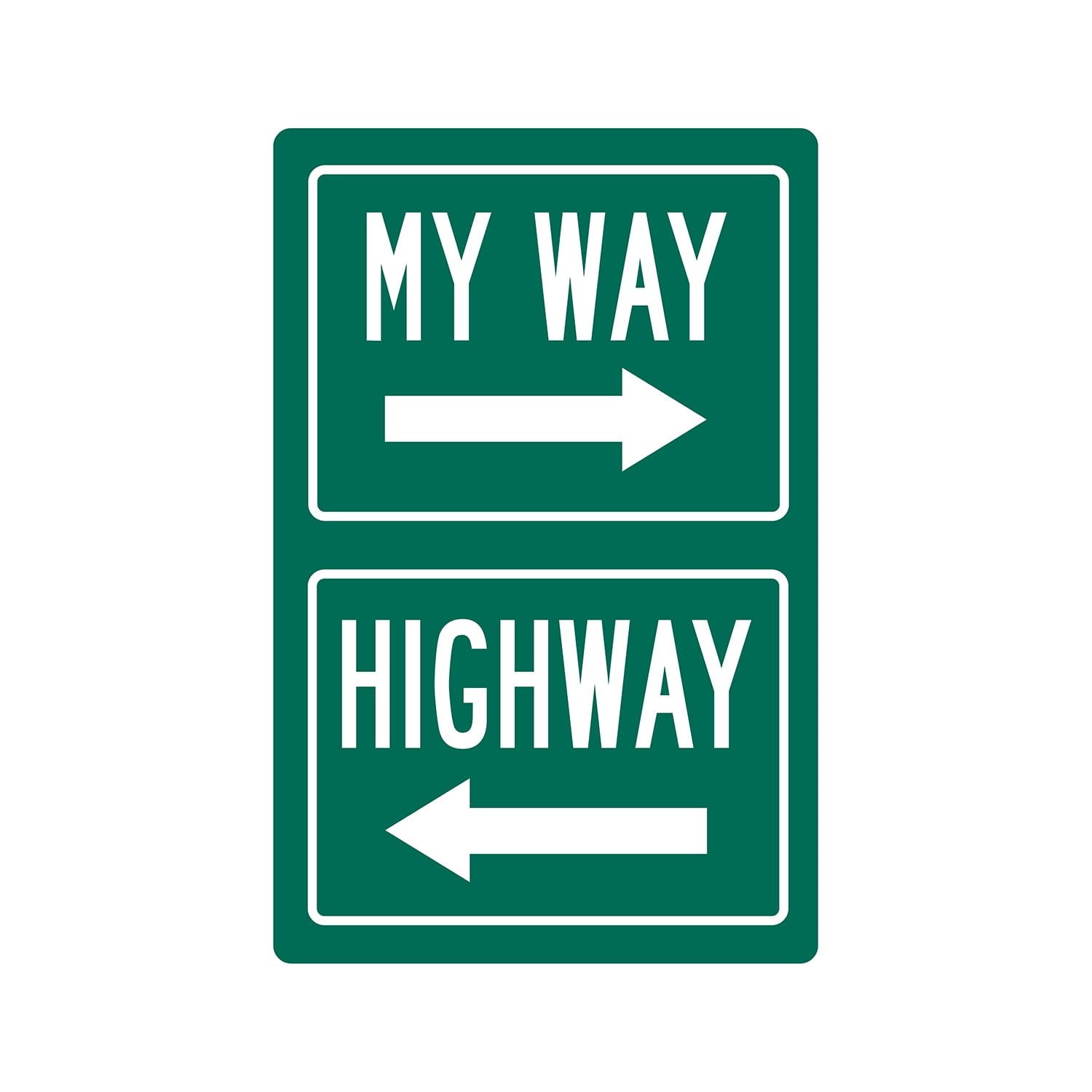 SignMission 8 x 12 in. My Way or the Highway Decal - Rules - Walmart.com