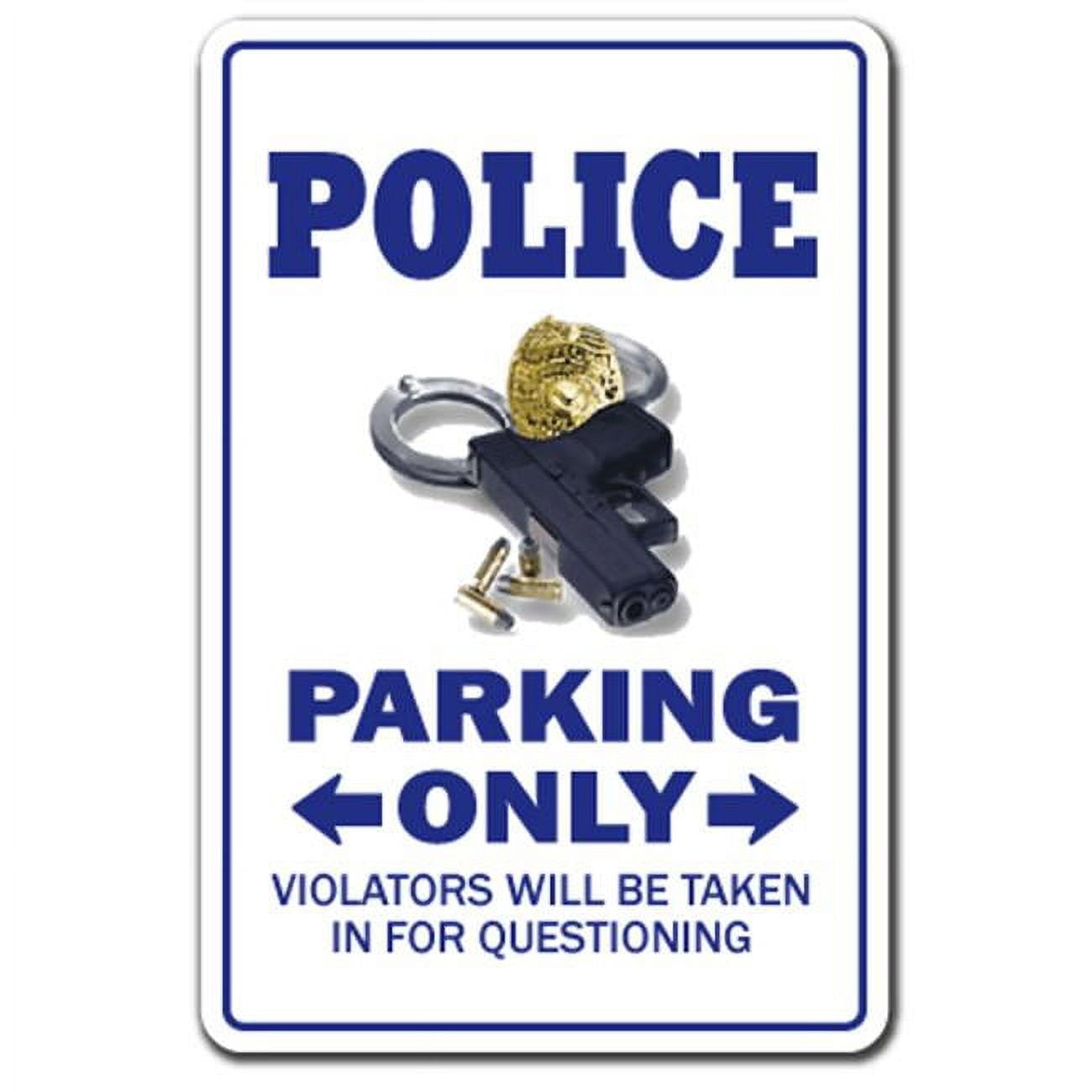 SignMission 8 x 12 in. Police Decal - Parking Officer Cop Cops Law ...