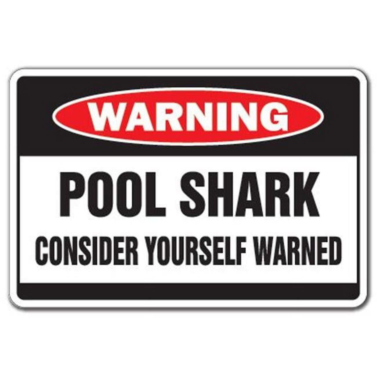 POOL SHARK Warning Sign hall billiard parlor player cue 8 ball ...