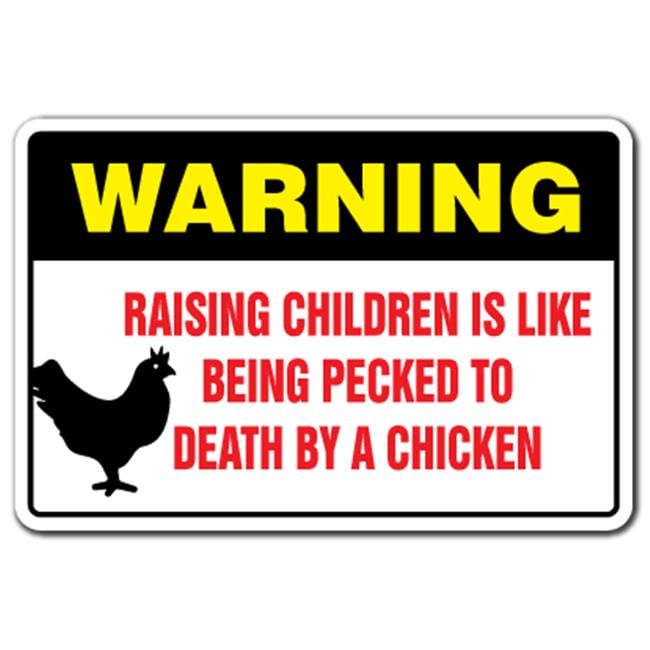 SignMission 8 x 12 in. Raising Children Warning Decal - Family Life ...