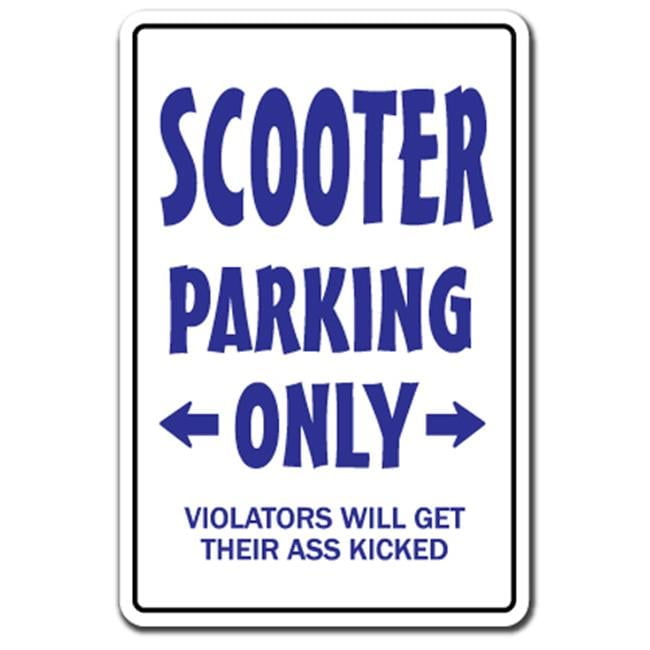 SignMission 8 x 12 in. Scooter Parking Sign - Walmart.com