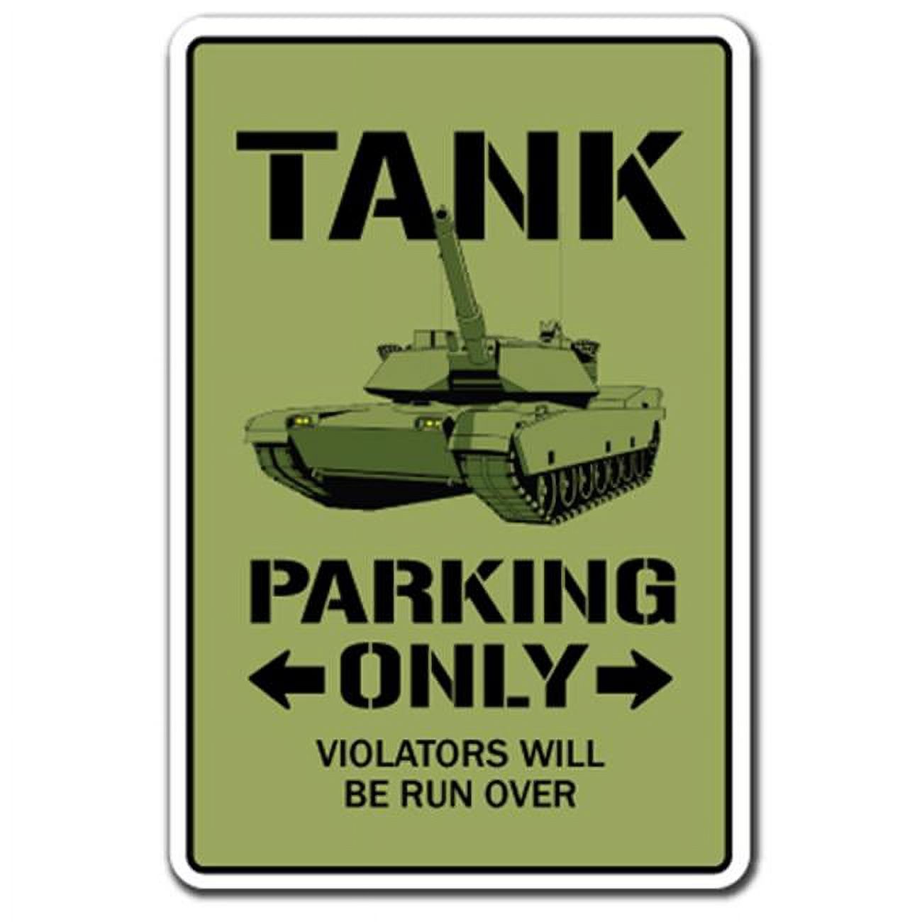 SignMission 8 x 12 in. Tank Parking Decal - APC Military Armour Army ...