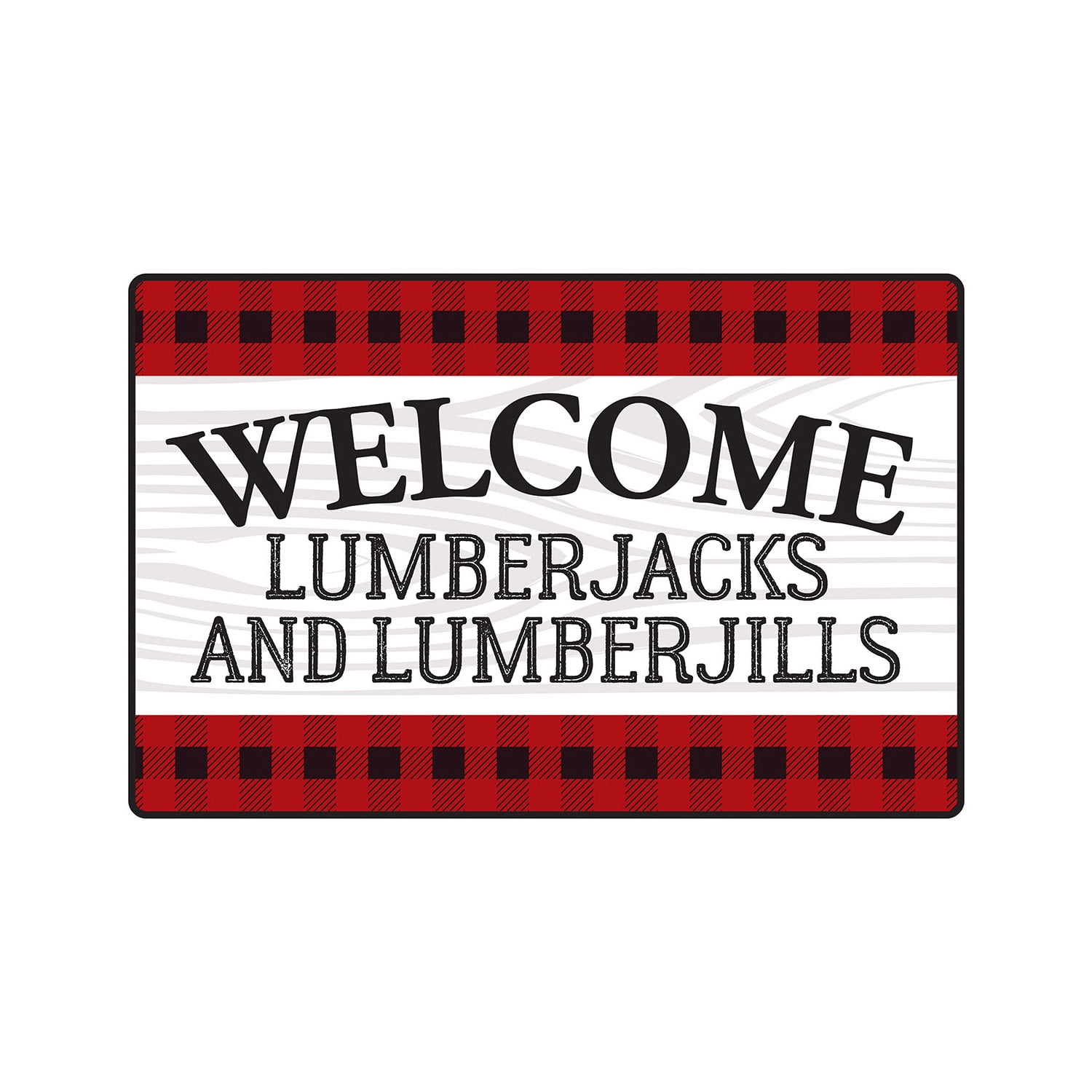 WELCOME LUMBERJACK/JILL Decal trees woods cabin lumberjack | Indoor ...