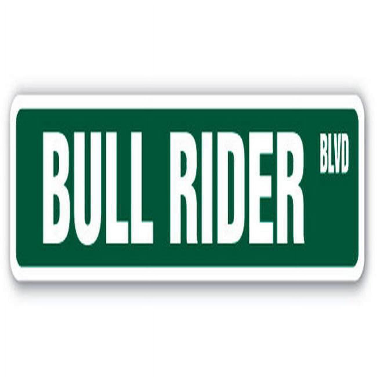 SignMission 9 in. Bull Rider Street Sign Decal - Rodeo Cowboy Calf ...