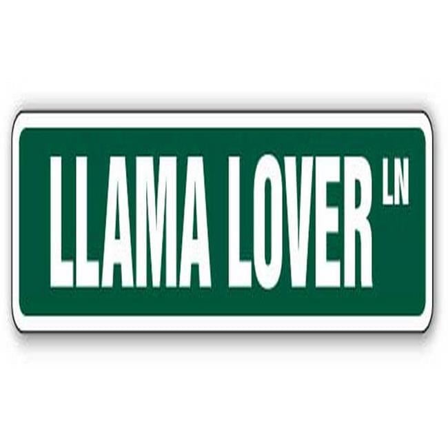 SignMission 9 in. Llama Lover Street Sign Decal - Llamas Alpaca Farm ...