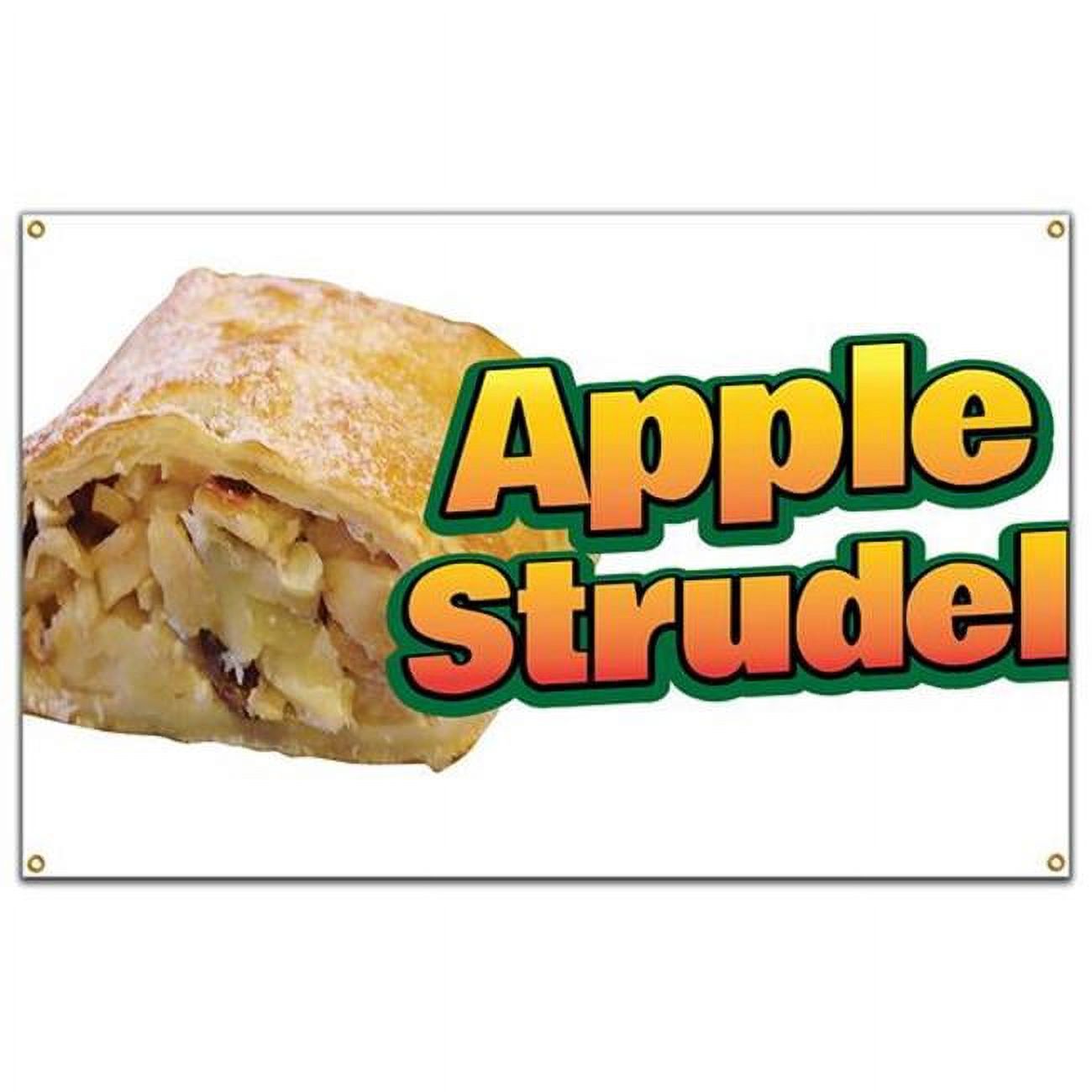 SignMission 96 in. Apple Strudel Banner with Concession Stand Food ...