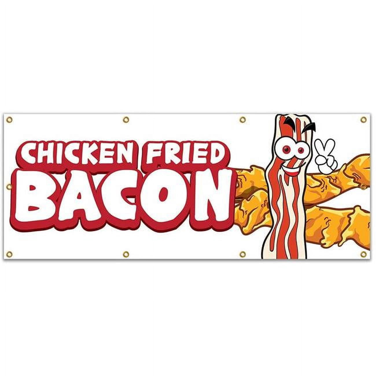 SignMission 96 in. Chicken Fried Bacon Banner with Concession Stand ...