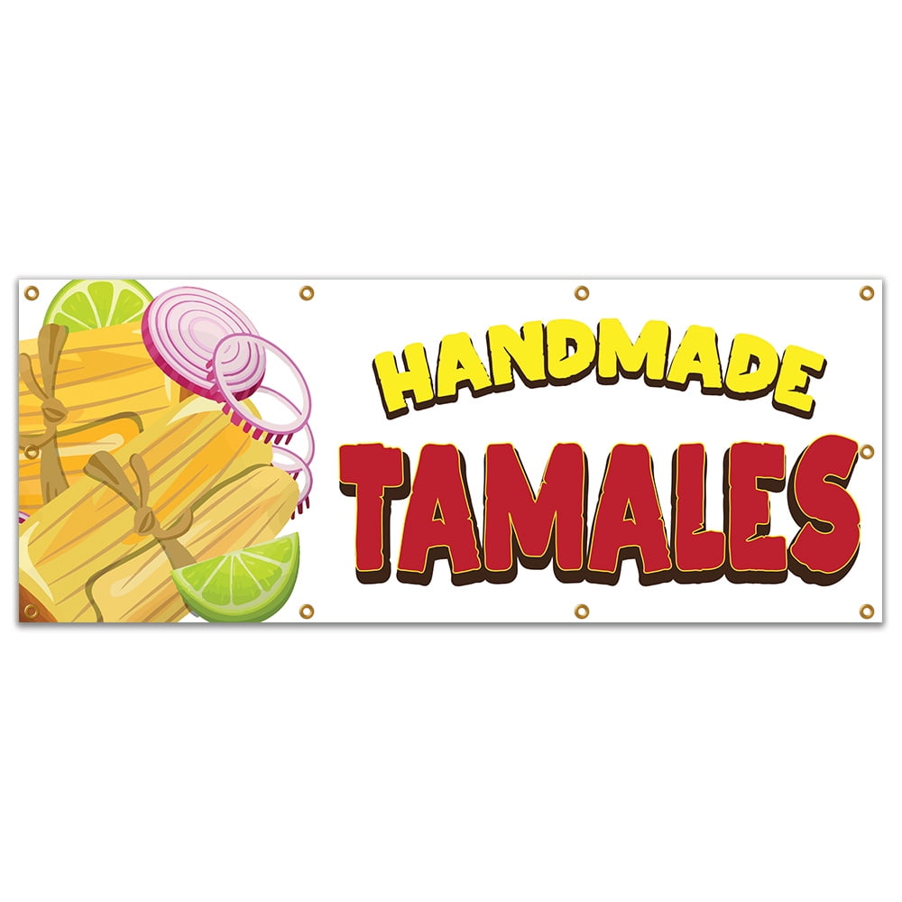 SignMission B-96 Handmade Tamales19 96 in. Handmade Tamales Banner with ...