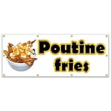 SignMission B-96 Poutine Fries19 96 in. Poutine Fries Banner with ...