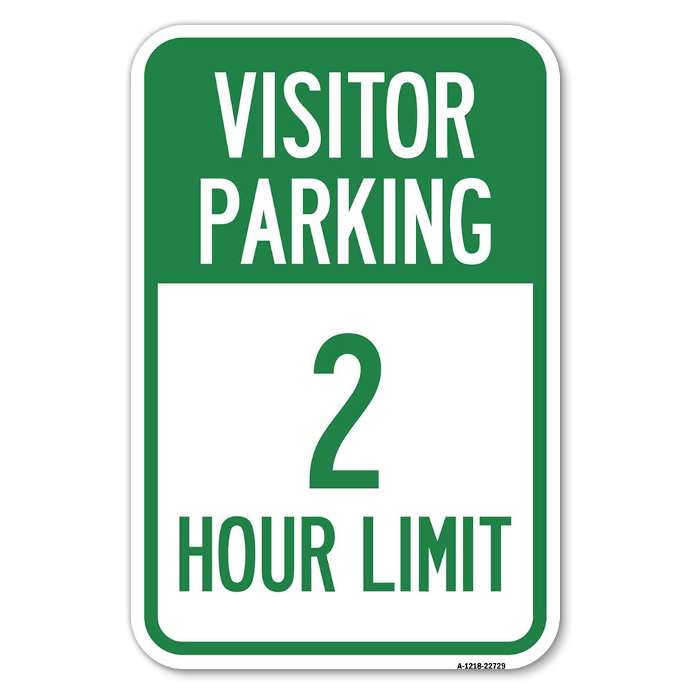 SignMission A-1218-22729 12 x 18 in. Aluminum Sign - Visitor Parking ...