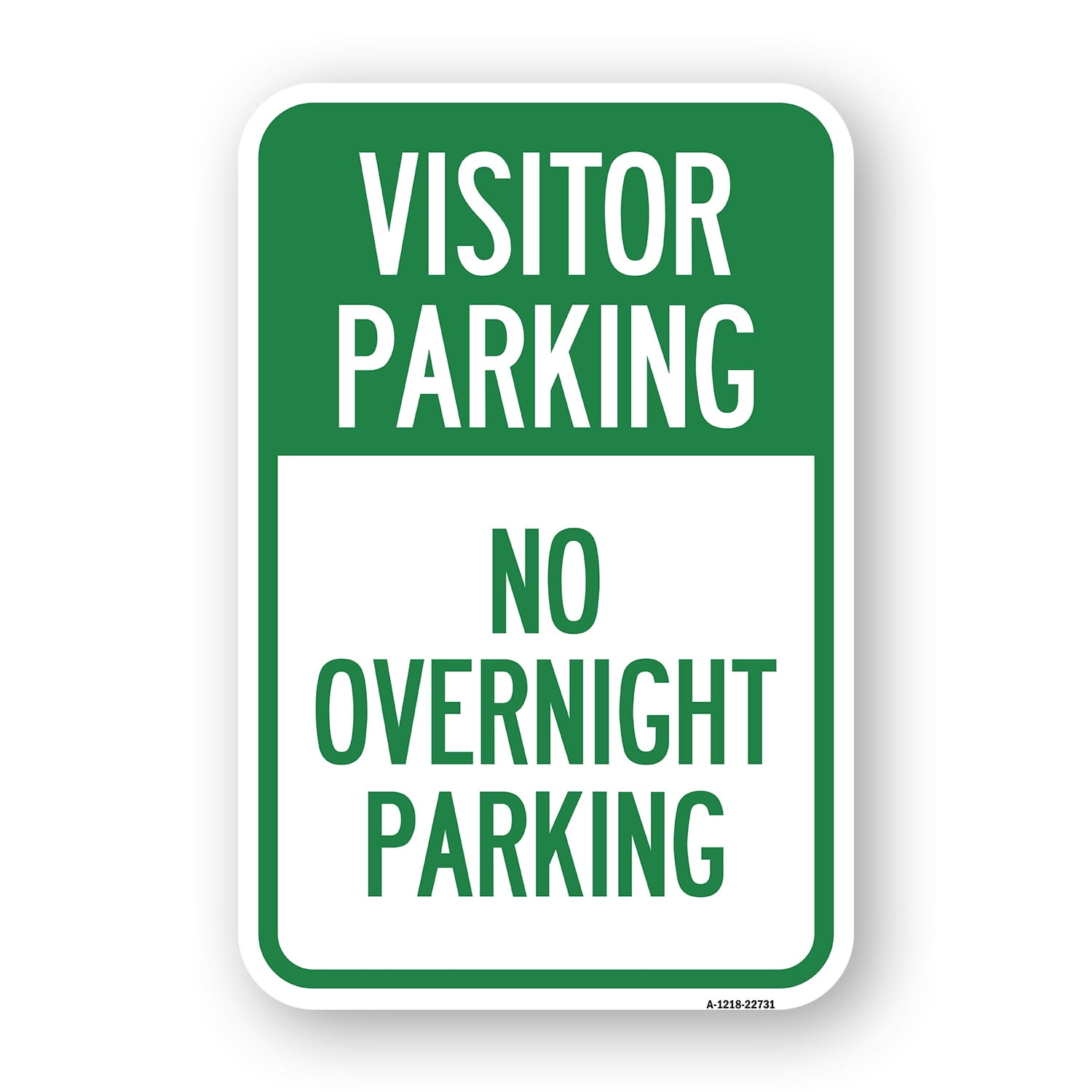 SignMission A-1218-22731 12 x 18 in. Aluminum Sign - Visitor Parking No ...