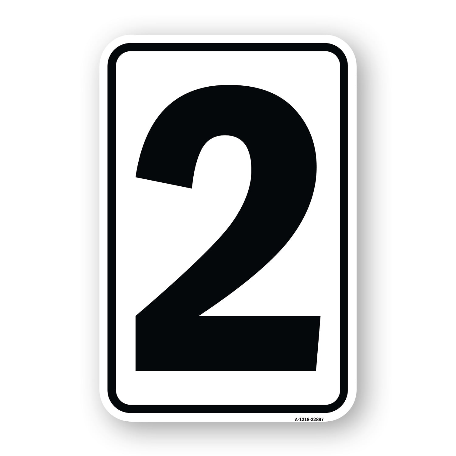 SignMission A-1218-22897 12 x 18 in. Aluminum Sign - Sign with Number 2 ...