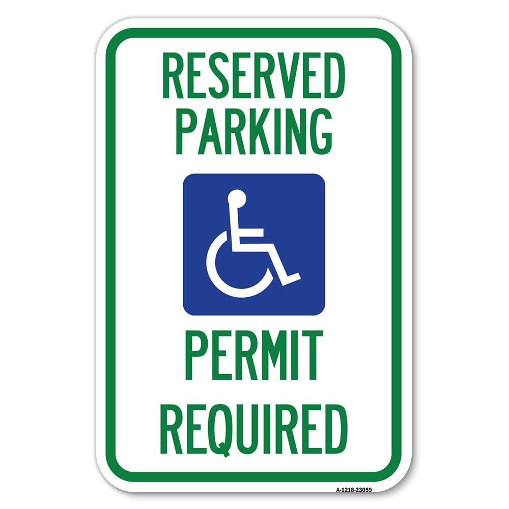 SignMission A-1218-23059 12 x 18 in. Aluminum Sign - Reserved Parking ...