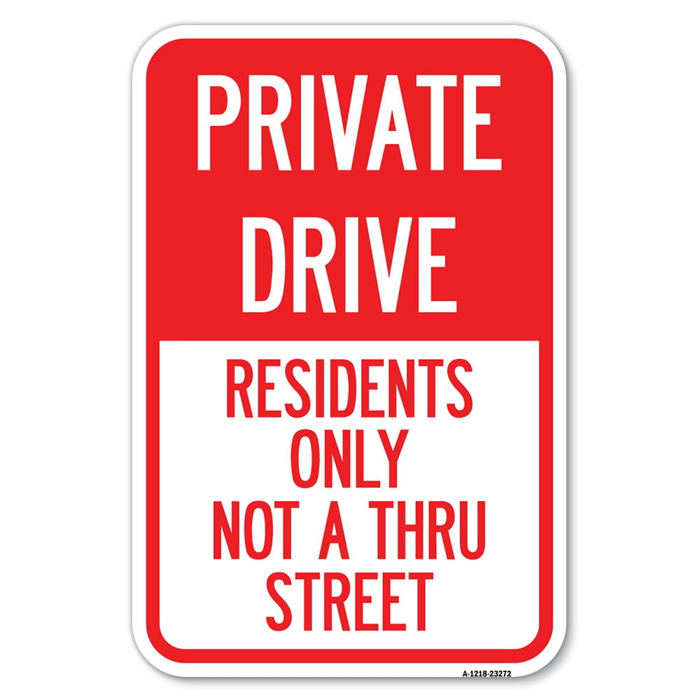SignMission 12 x 18 in. Aluminum Sign - Private Drive Sign Private ...