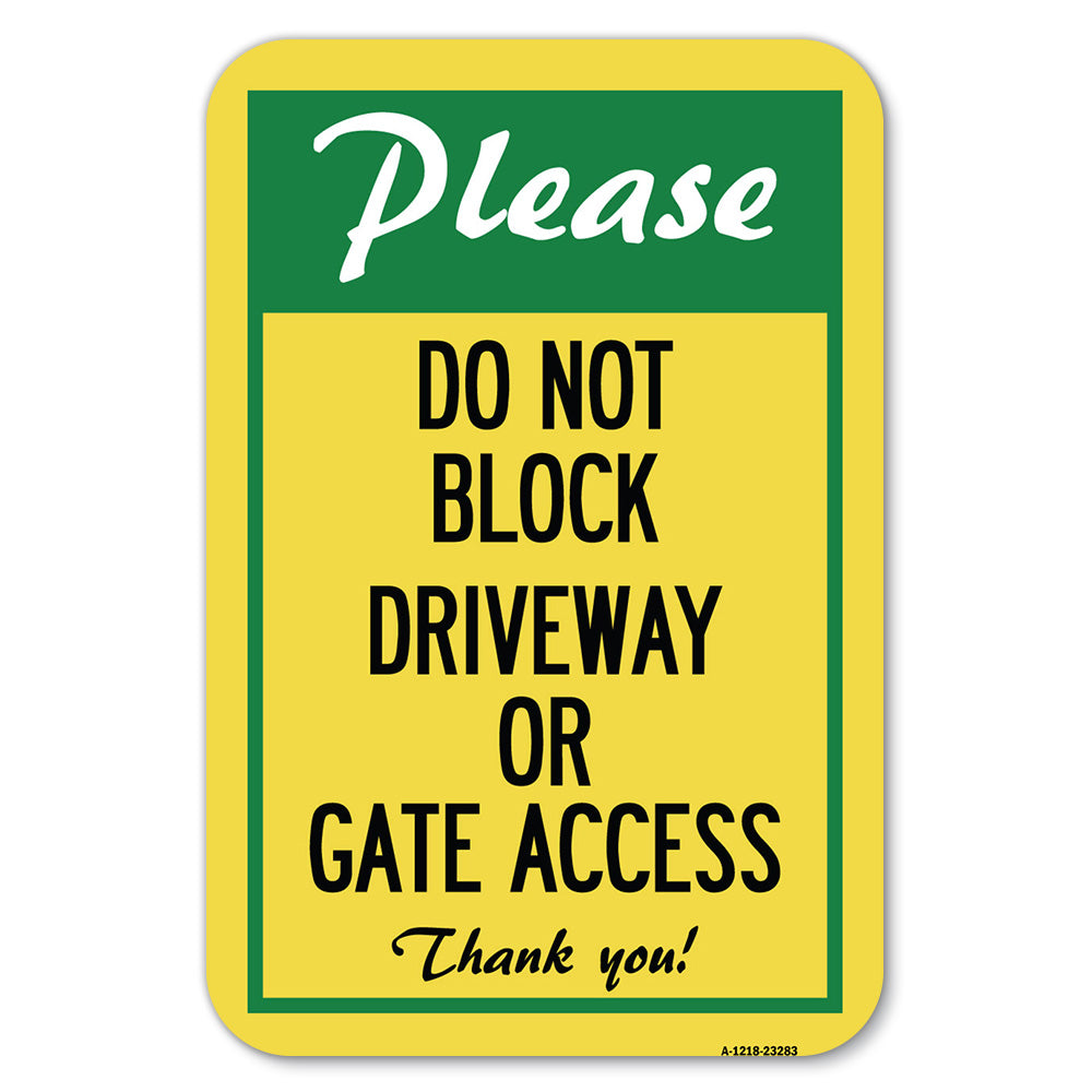 SignMission A-1218-23283 12 x 18 in. Aluminum Sign - Please Do Not ...