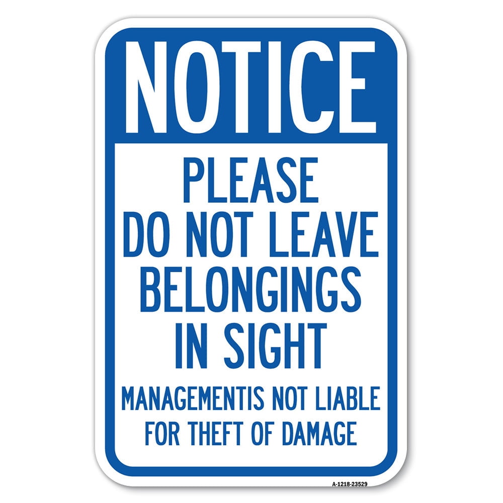 SignMission A-1218-23529 12 x 18 in. Aluminum Sign - Notice Do Not ...