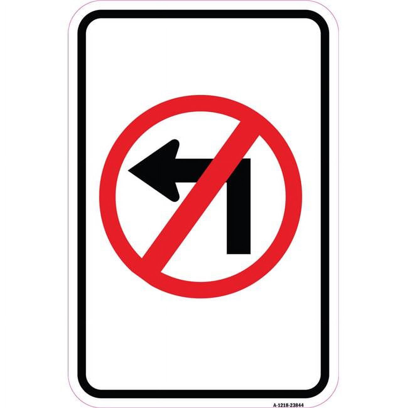 No Left Turn Sign - Walmart.com