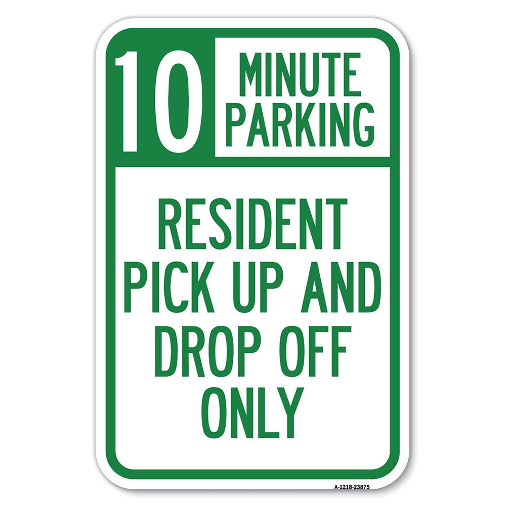 SignMission A-1218-23875 12 x 18 in. Aluminum Sign - 10 Minute Parking ...