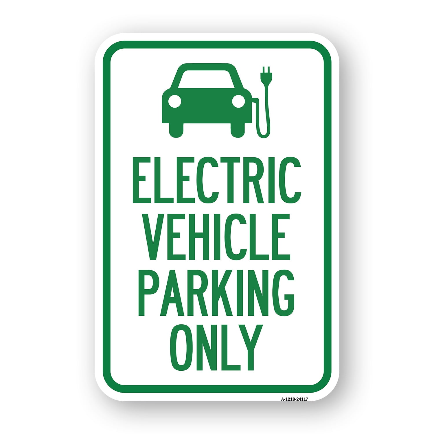 SignMission A-1218-24117 12 x 18 in. Aluminum Sign - Electric Vehicle ...