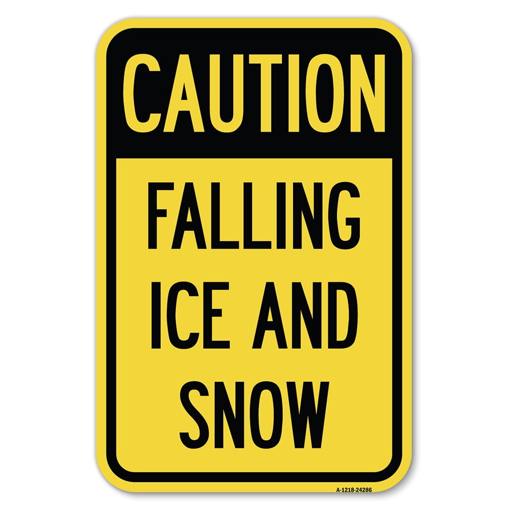 SignMission A-1218-24286 12 x 18 in. Aluminum Sign - Caution - Falling ...