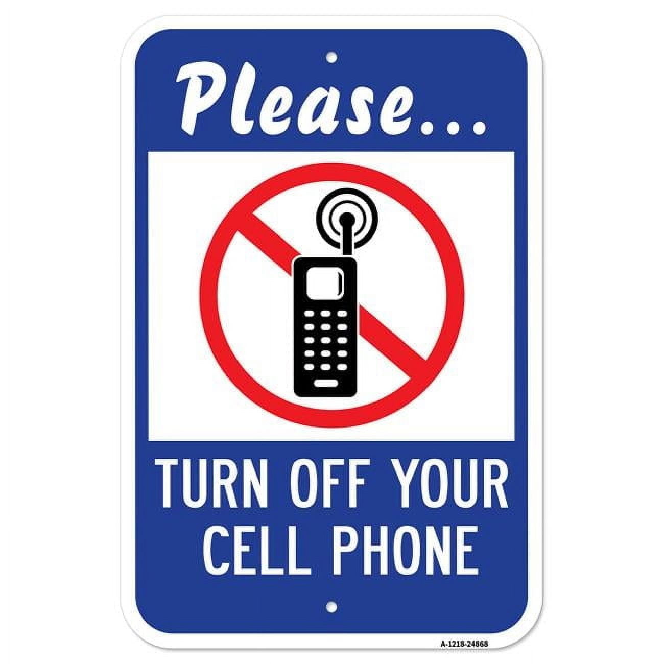 SignMission A-1218-24868 12 x 18 in. Aluminum Sign - Please Turn Off ...