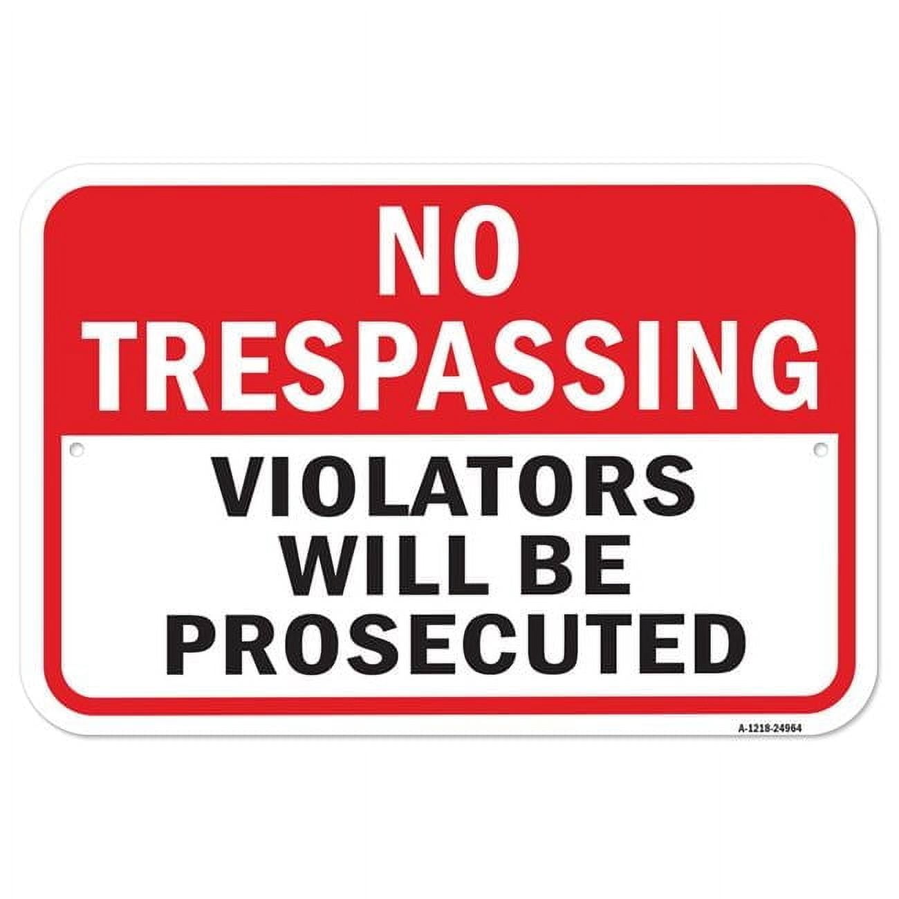 SignMission A-1218-24964 12 x 18 in. Aluminum Sign - No Tres Violators ...