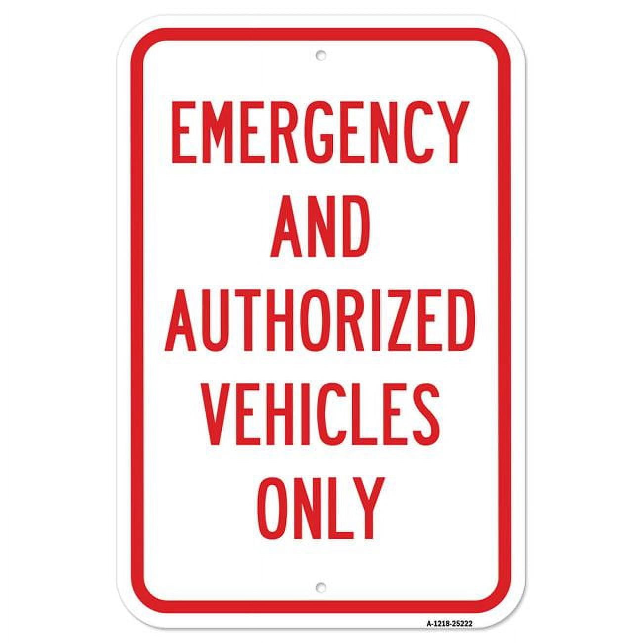 SignMission A-1218-25222 12 x 18 in. Aluminum Sign - Emergency ...