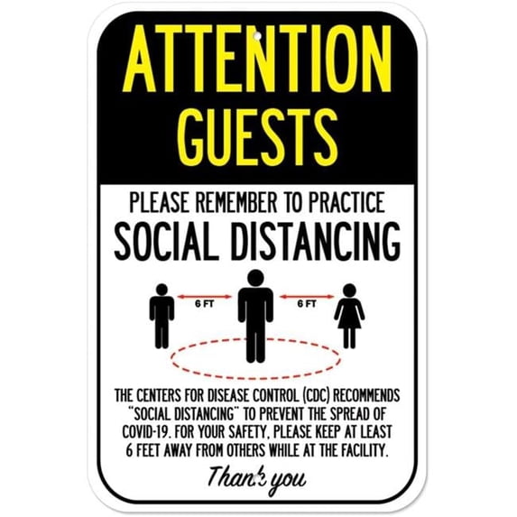 SignMission A-1218-25395 Public Safety Sign - Attention Guests Practice ...