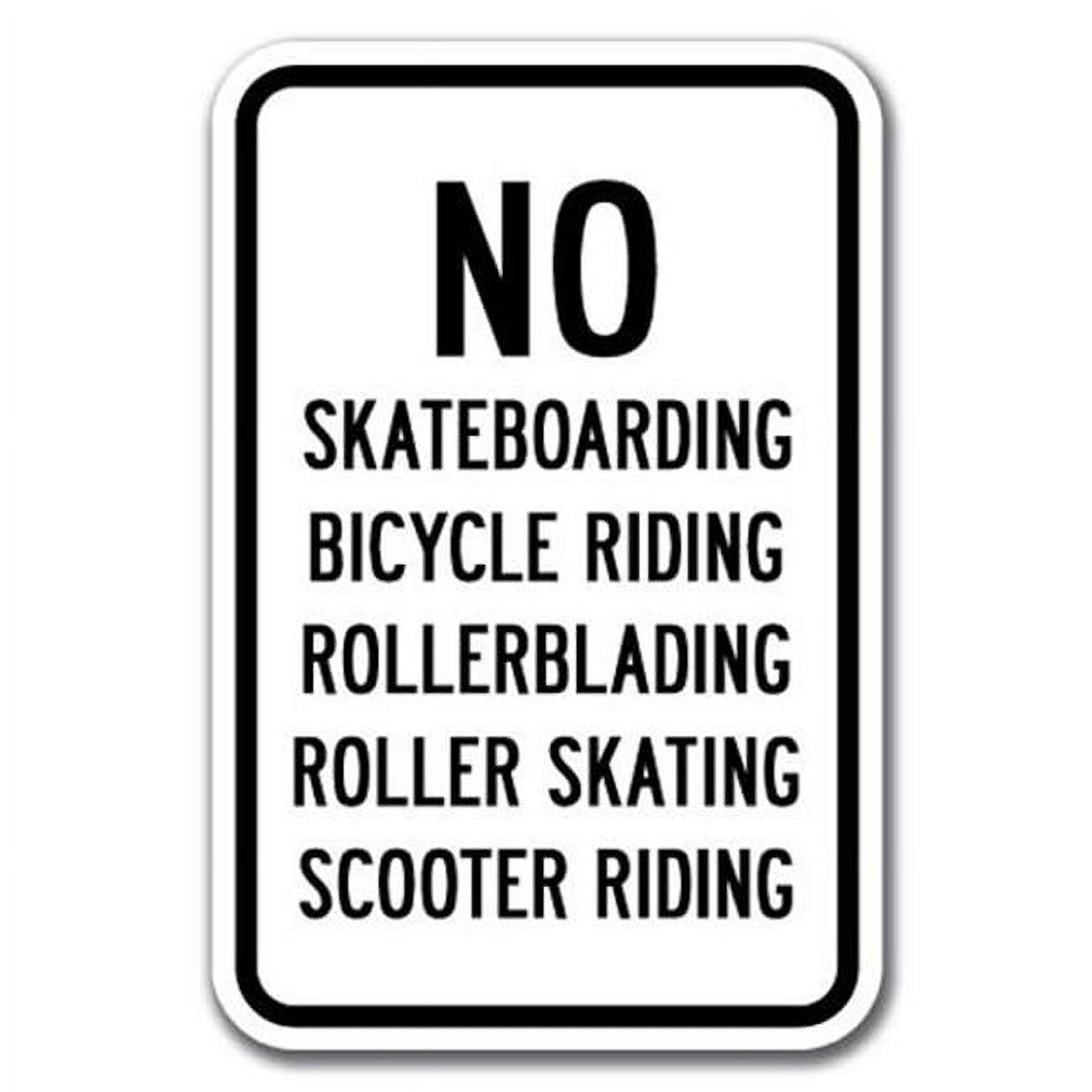No Skateboarding No Rollerblading No Bicycle Riding Sign - Walmart.com