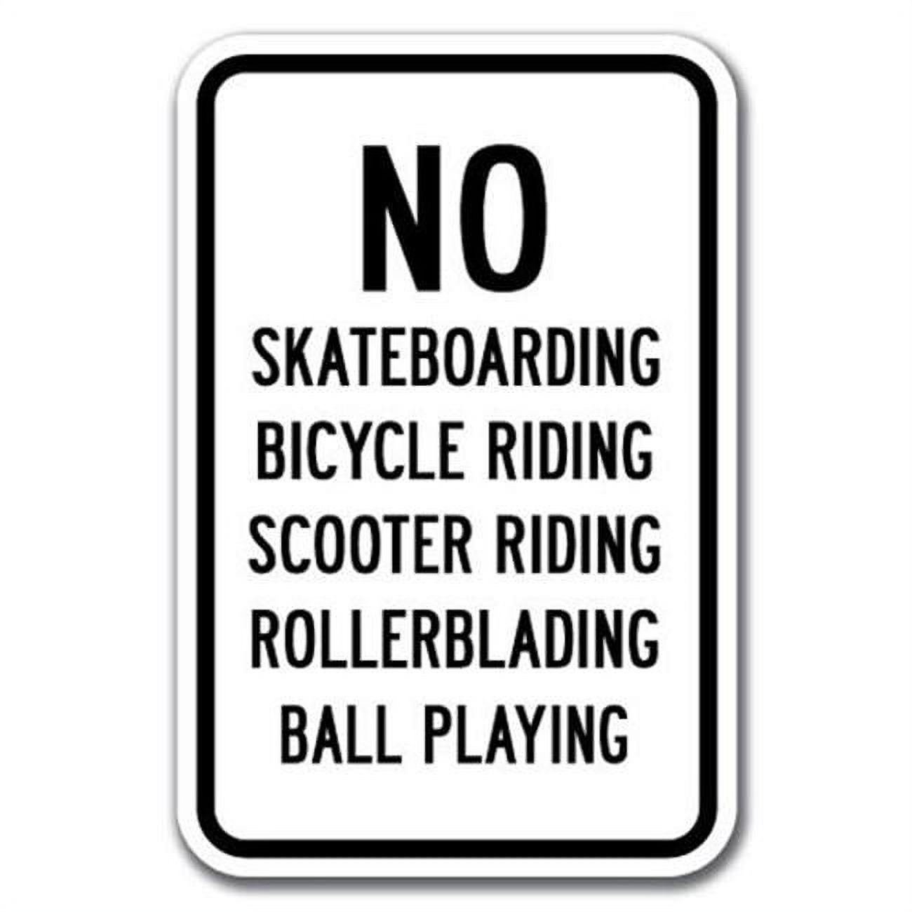 No Skateboarding No Rollerblading No Bicycle Riding Sign - Walmart.com
